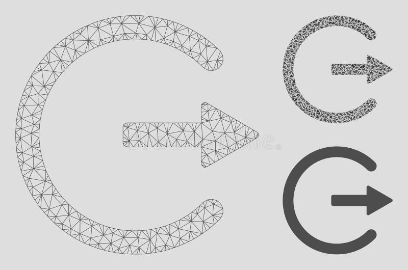 Exit Vector Mesh Wire Frame Model And Triangle Mosaic Icon Stock Vector Illustration Of Exit
