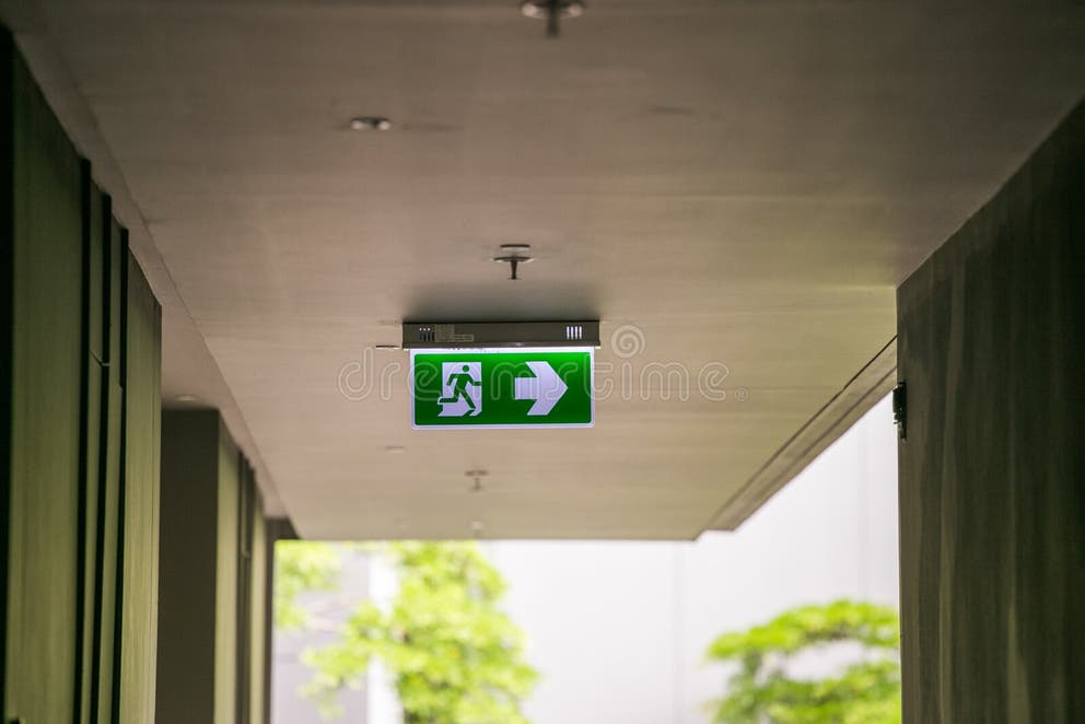 Exit way sign stock image. Image of information, green - 97136979