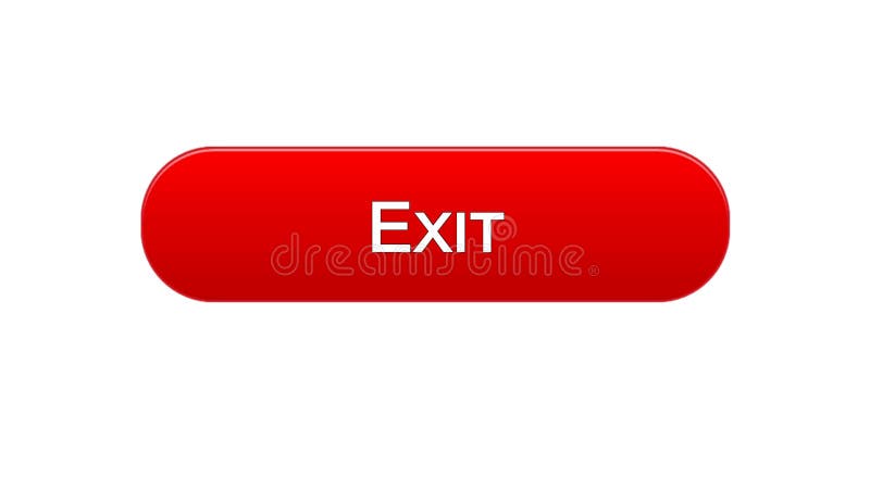 Exit Web Interface Button Red Color Application Log Out Internet