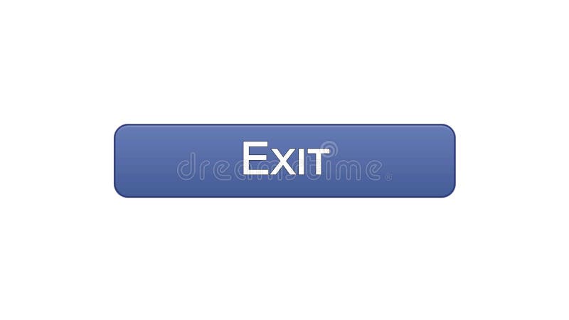 Exit Web Interface Button Blue Color, Application Log-out, Internet ...