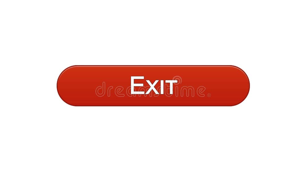 Exit Web Interface Button Wine Red Color Application Log Out Internet