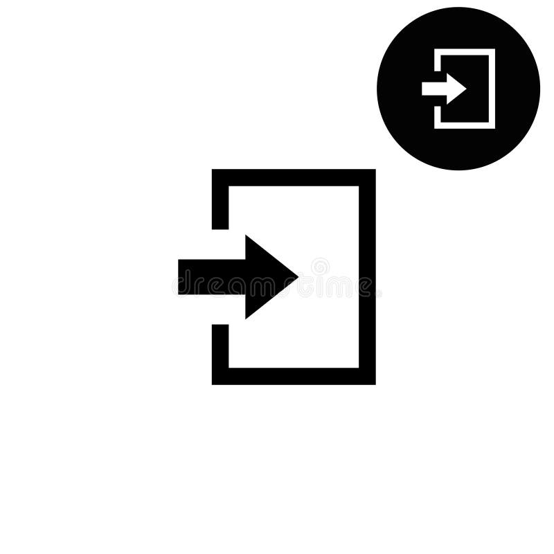 Exit - white vector icon stock vector. Illustration of black - 138481910