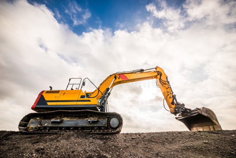 Exkavator stockbild. Bild von ausrüstung, schwer, aushöhlung - 101961055