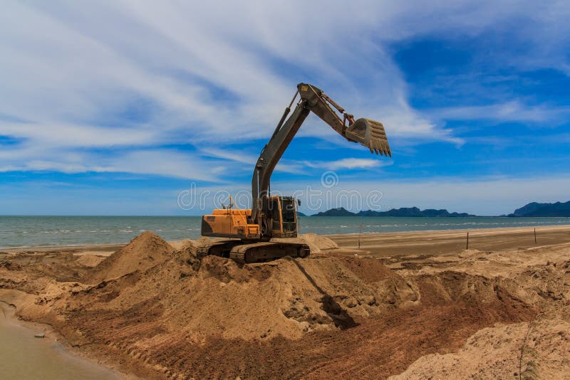 Exkavator stockfoto. Bild von reparatur, bagger, exkavator - 40980936