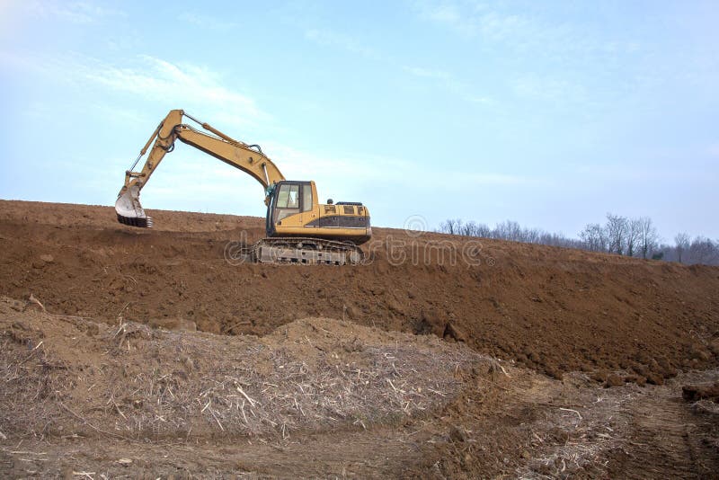 Exkavator stockbild. Bild von excavate, planierraupe - 88365819