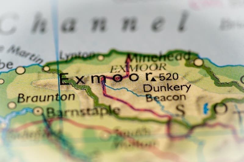 Exmoor, England Highlighted on a World Map Stock Photo - Image of ...