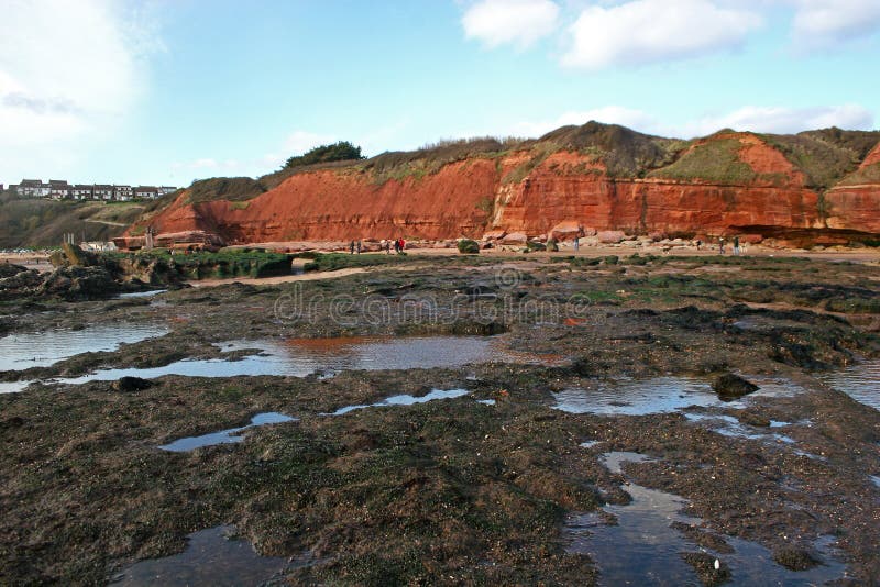 Exmouth beach stock photo. Image of coastal, rocks, exmouth - 14257146