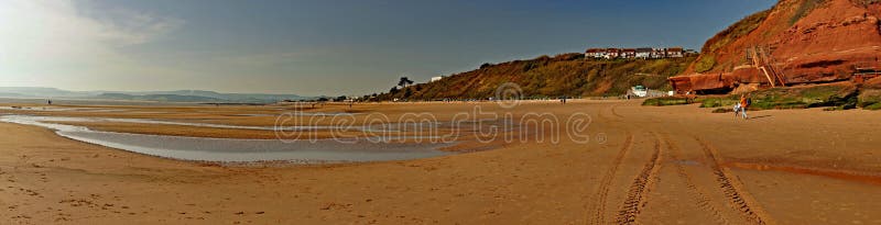 A Panoramic View of Exmouth in Devon Editorial Photography - Image of ...