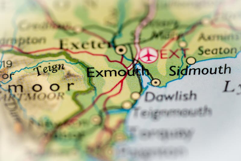 Exmouth, England Highlighted on a World Map Stock Image - Image of ...