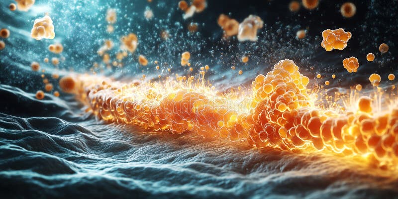 Exocytosis Visualized As Glowing Vesicles Merging with the Cell ...
