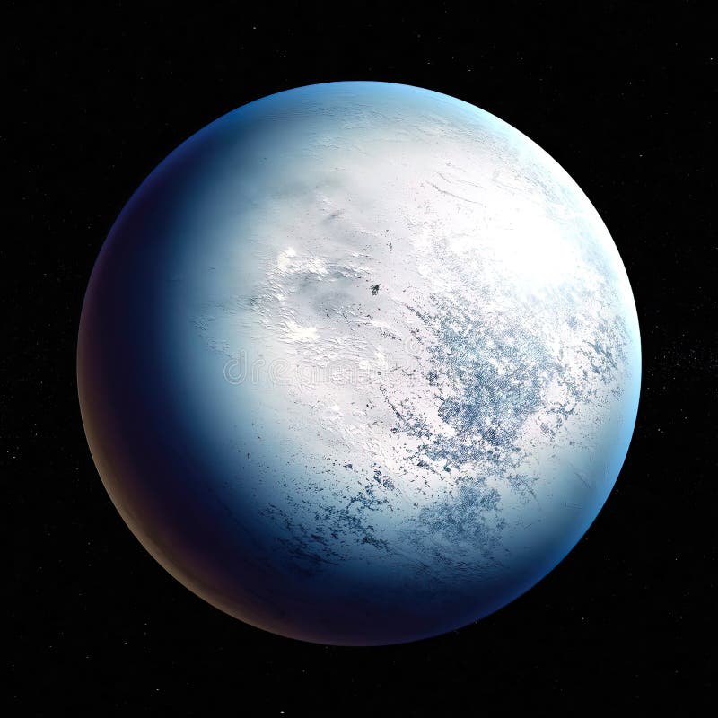 Exoplanet Rendering. 3d Illustration Poster. Stock Illustration ...