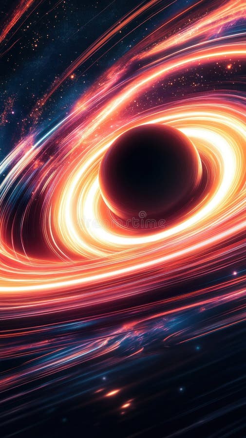 Exoplanet Orbiting Around a Star Creating Stunning Visual Effects Stock ...