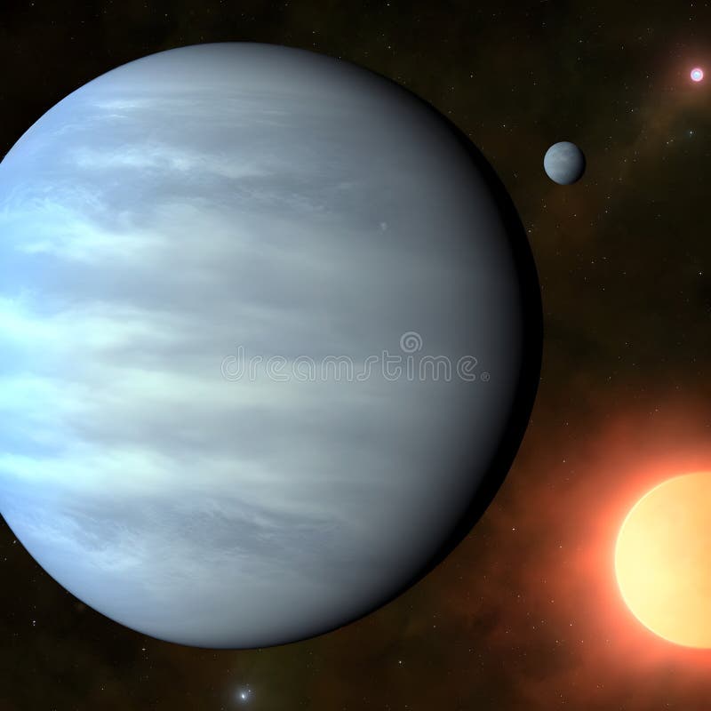 Exoplanet in Outer Space. Extraterrestrial Solar System Stock ...