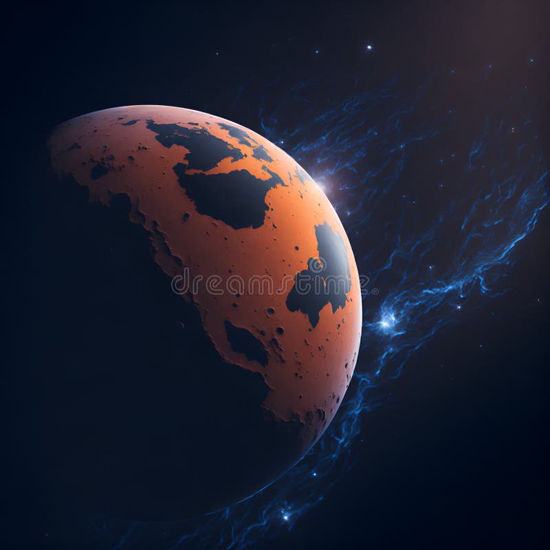 Exoplanet in Outer Space. Extraterrestrial Solar System Stock ...