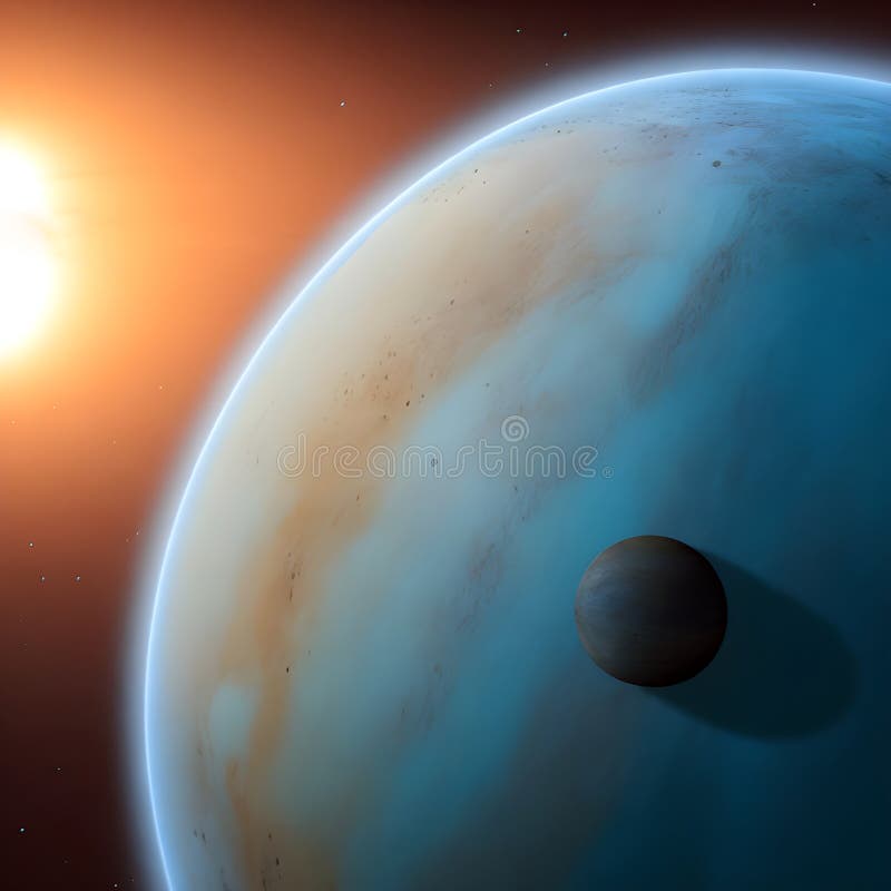 Exoplanet in Outer Space. Extraterrestrial Solar System Stock ...