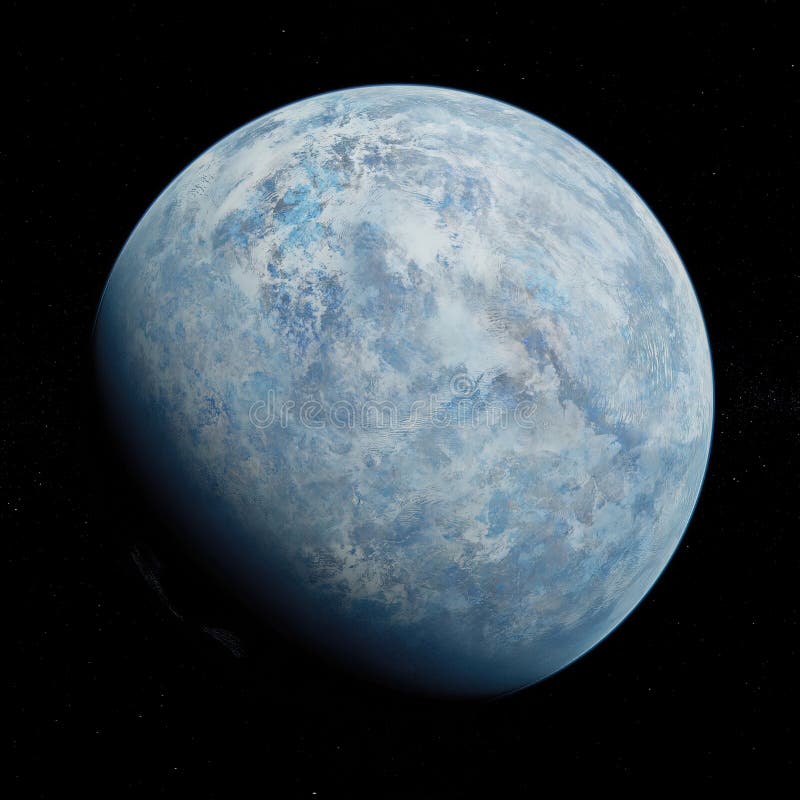 Exoplanet Rendering. 3d Illustration Poster. Stock Illustration ...