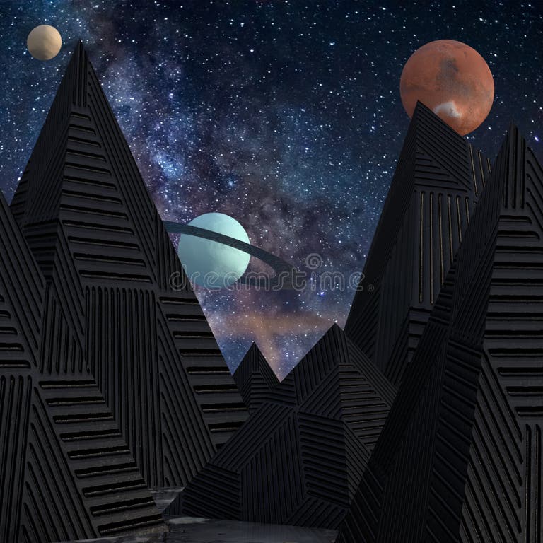 Exoplanetary Colonies stock illustration. Illustration of amount ...