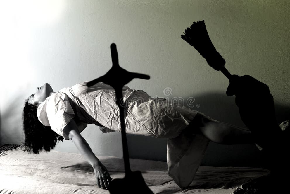 Exorcism and levitation stock photo. Image of dramatic - 22821562