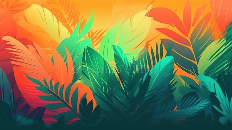 Exotic Abstract Background Inspired by the Jungle Stock Image - Image ...
