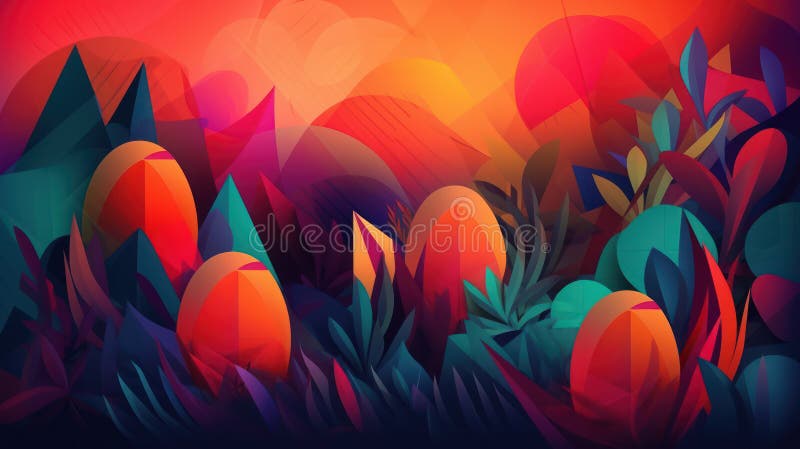 Exotic Abstract Background Inspired by the Jungle Stock Illustration ...