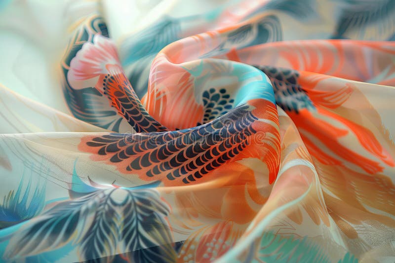 Exotic Animal Motif Captured on a Dynamic and Airy Chiffon Stock ...
