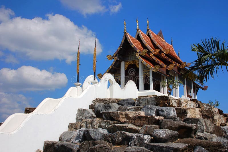 Exotic Asian Traditional Temple Stock Image - Image of tourism, palm ...