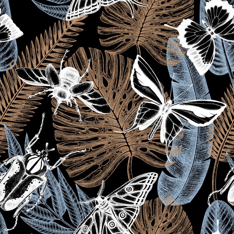 Seamless Pattern with Decorative Dahlia Flowers. Stock Illustration ...