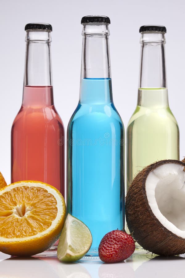 Exotic Bottle Alcohol Cocktail Stock Image - Image of beverage, mint ...