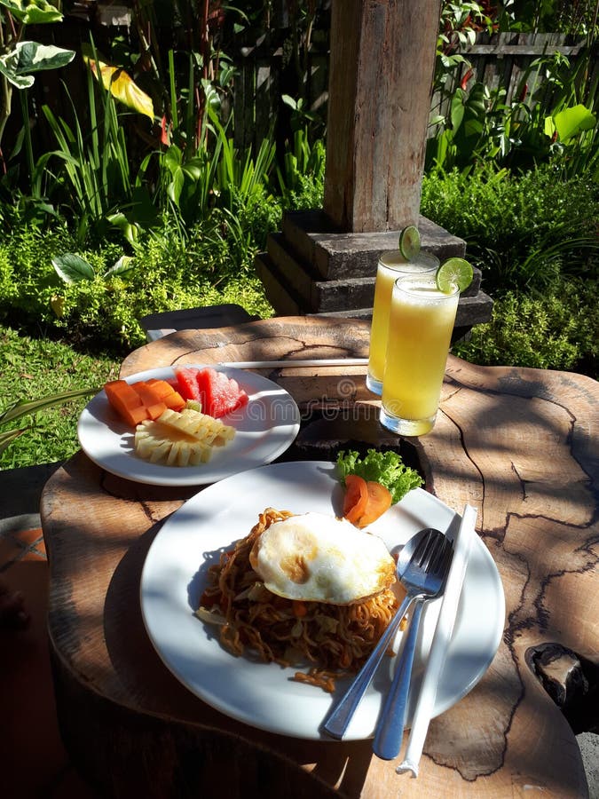 Exotic Breakfast in Bali stock photo. Image of exotic - 264247372