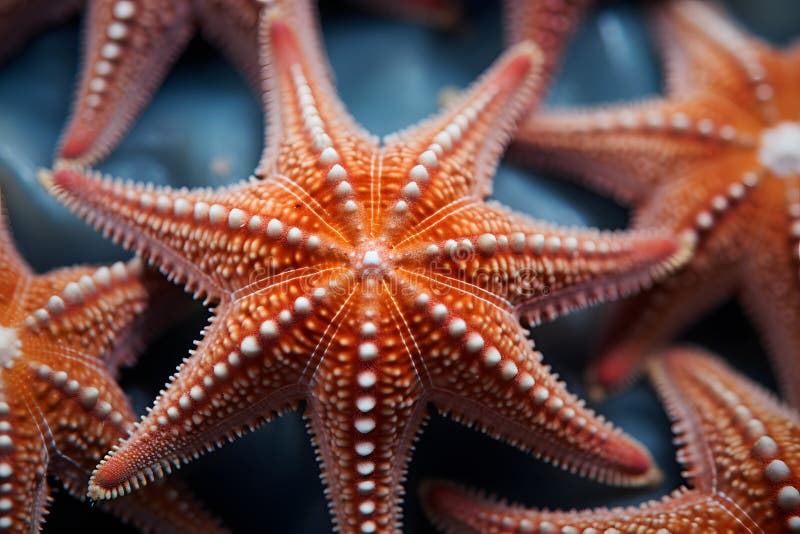 Exotic orange starfish stock illustration. Illustration of generative ...