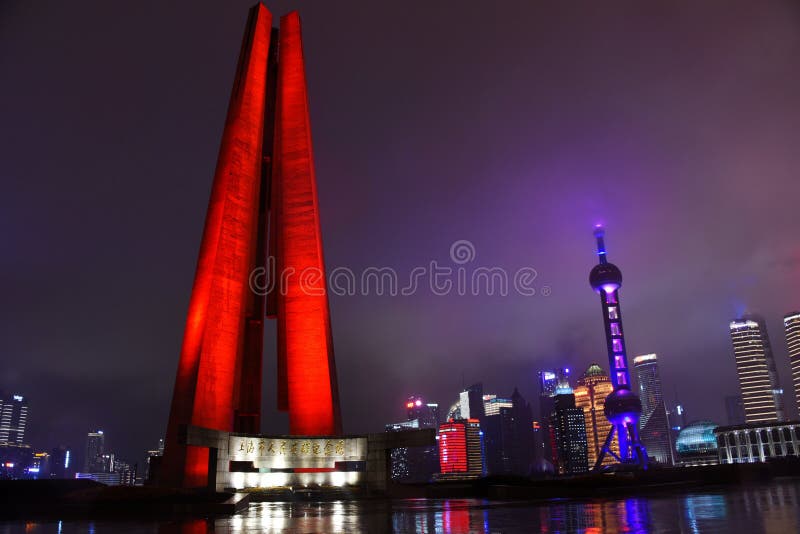 Exotic Building Clusters in the Bund of Shanghai Stock Photo - Image of ...