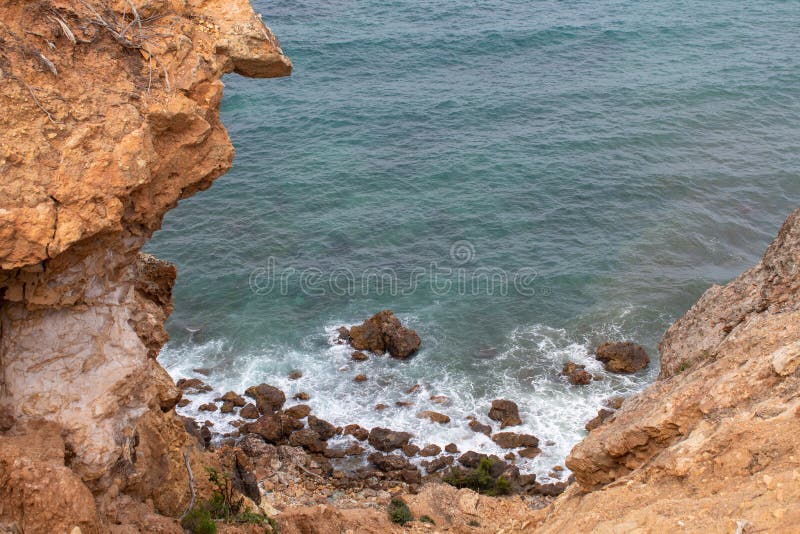 Exotic Cliff Rock, Background Sea Stock Photo - Image of rocks, geology ...