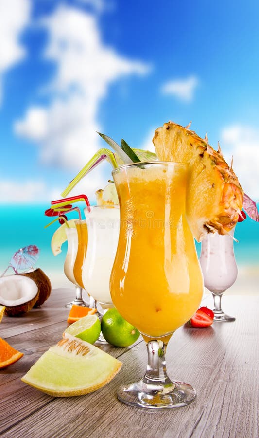 Exotic cocktails stock image. Image of glassware, cocktail - 25122333