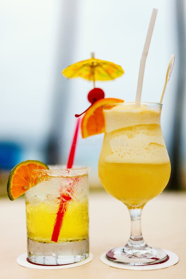 Exotic cocktails stock image. Image of ocean, beverage - 102426383