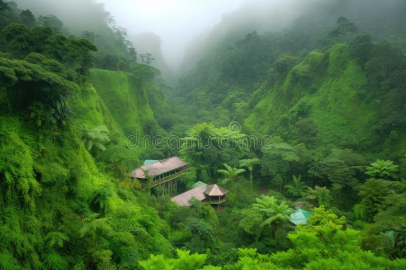 Exotic Destination in the Mist, with Views of Towering Waterfalls and ...
