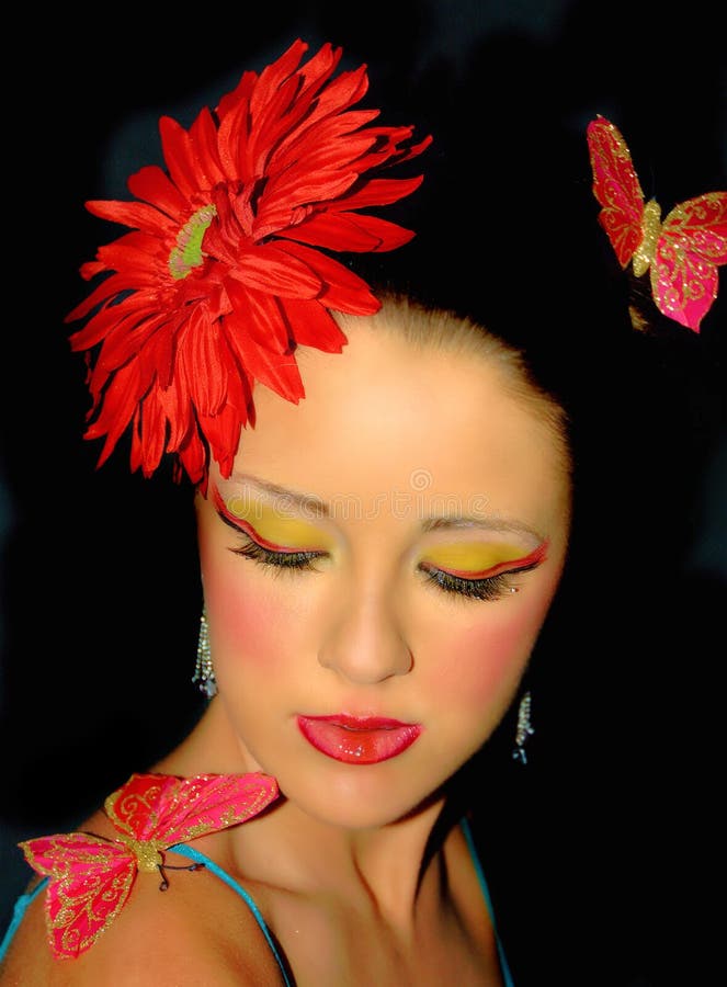 Exotic Face stock image. Image of green, paradise, beauty - 1872431