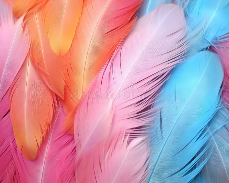 The Exotic Fantasy Bird is Very Feathery. Stock Illustration ...