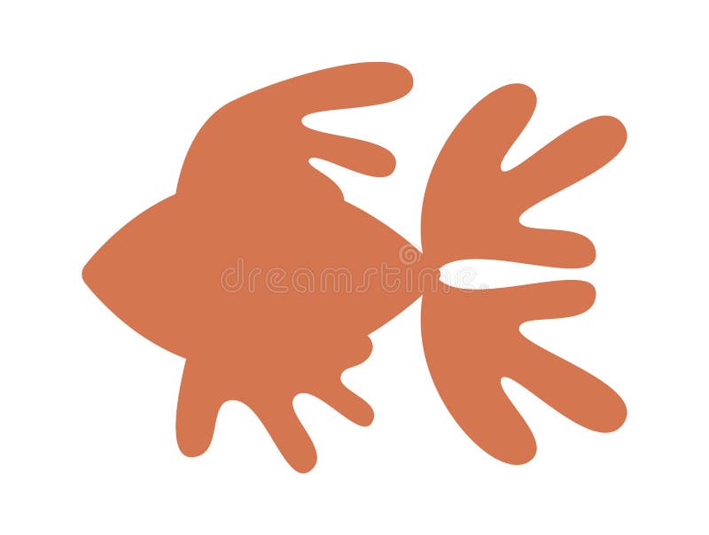 Exotic Fish Shape Flat Icon Marine Animal Silhouette Stock Vector ...