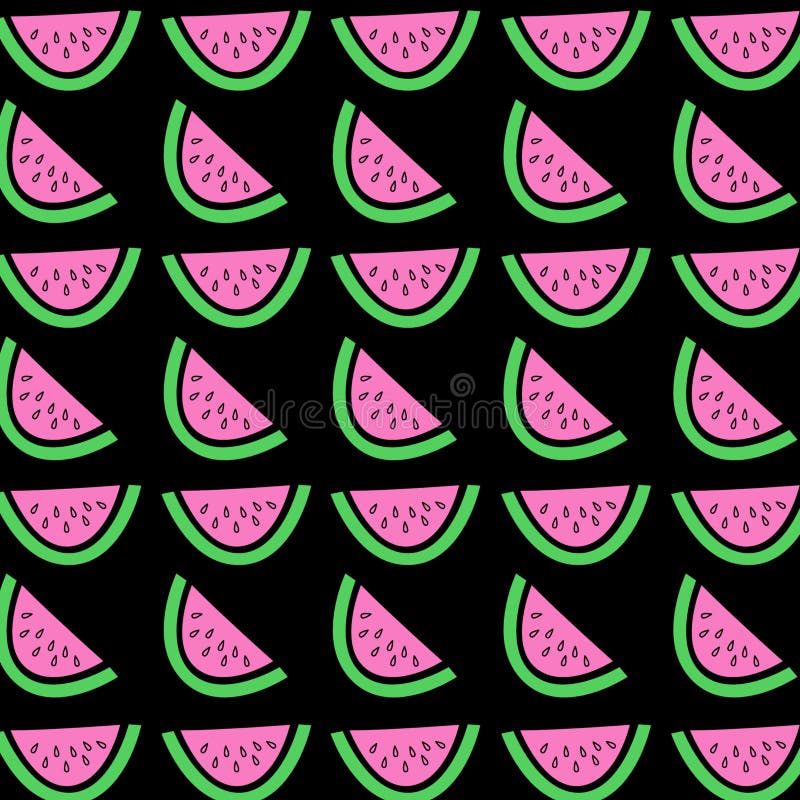 Exotic Fruit Summer Vintage Pattern Texture Vector Stock Vector - Illustration of watermelon ...