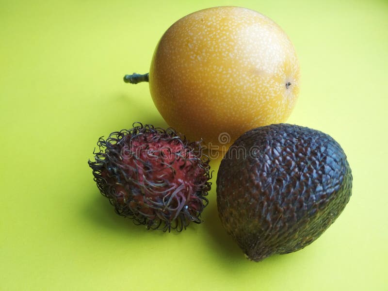 Exotic Fruits, Delicious Ripe Fruits from Different Countries Stock ...