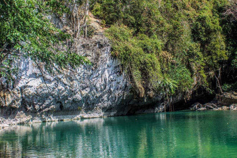 Exotic Green River in Pucok Krueng, Aceh Stock Image - Image of nature ...