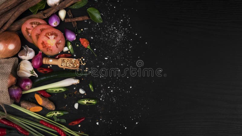 Exotic Indonesian Spices Splashed Out Stock Image - Image of spice ...