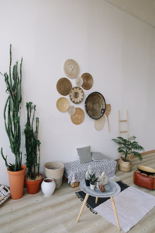 Exotic Interior. Interior Design Elements. Flat Lay, Top View Stock ...