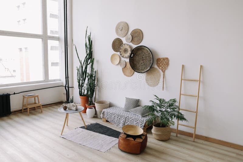 Exotic Interior. Interior Design Elements. Flat Lay, Top View Stock ...