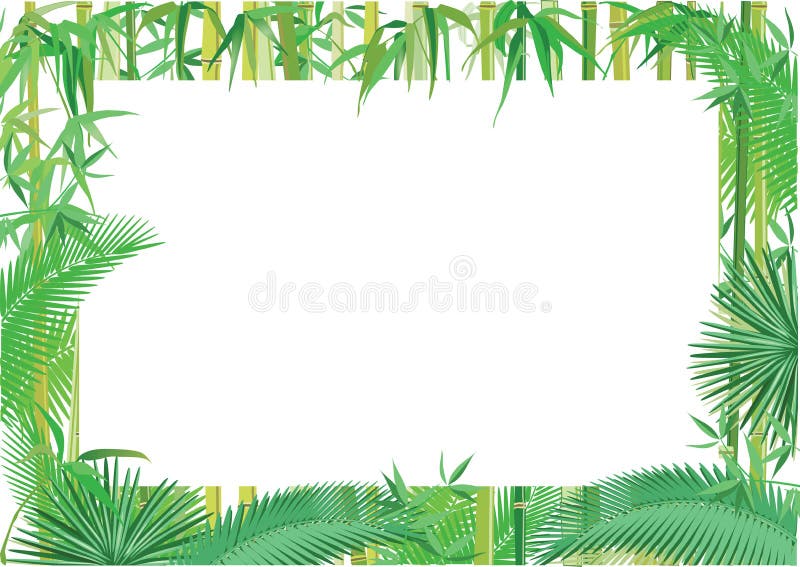 Exotic Jungle Banner Illustration Stock Vector - Illustration of frame ...