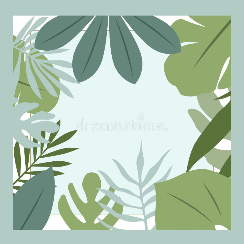 Exotic Jungle Leaves. Design Concept for Your Stylish Background Stock ...