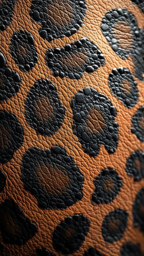 Exotic Leopard Print Pattern on Smooth Leather Surface Creating a Wild ...