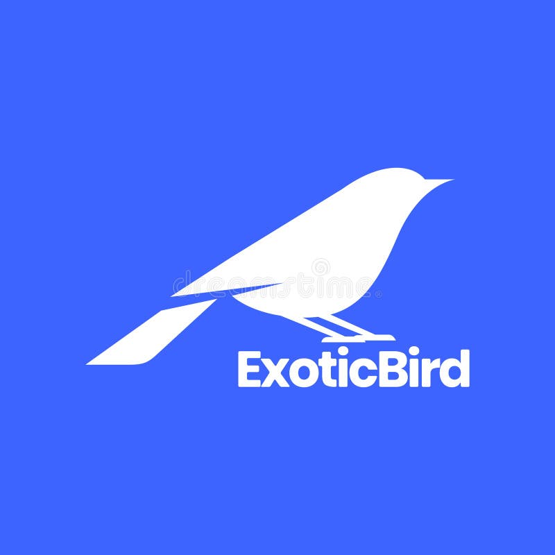 Exotic Little Bird Modern Isolated Minimal Logo Design Vector Icon ...