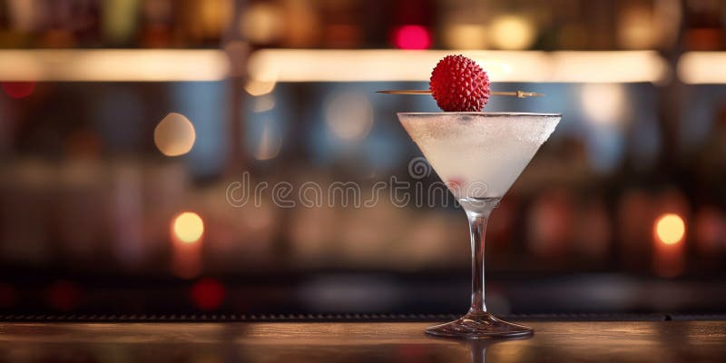 An Exotic Lychee Martini, Served in a Stylish Martini Glass, Garnished ...