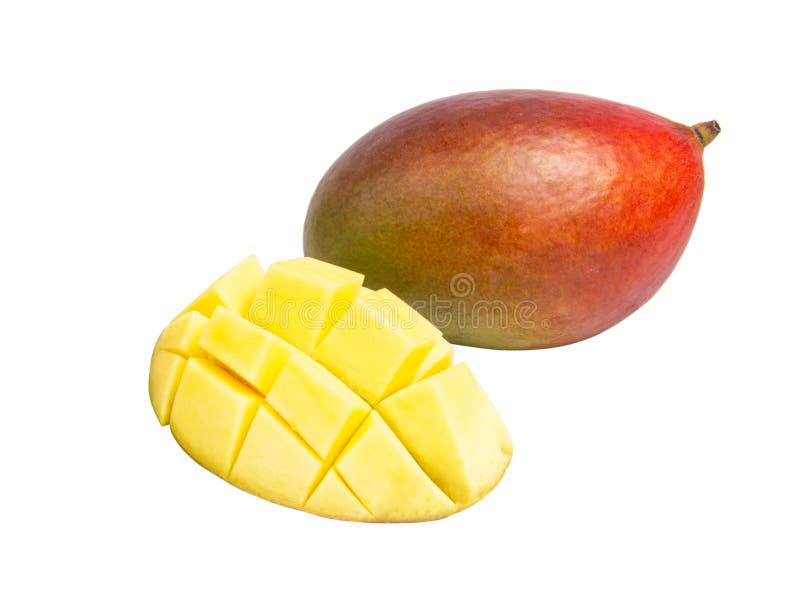 Exotic Mango Fruit Isolated on the White Background Stock Image - Image ...